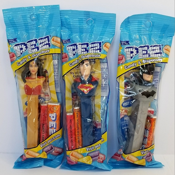 PEZ | Toys | Pez Three Piece Lot Dc Comics Justice League Superman ...